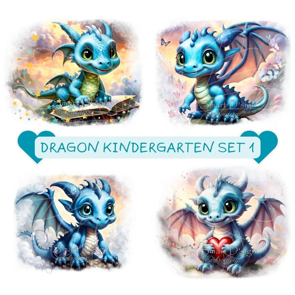 DRAGON KINDERGARTEN - SET 1 - Great for Iron-On DTF, DTG UV-Print ...