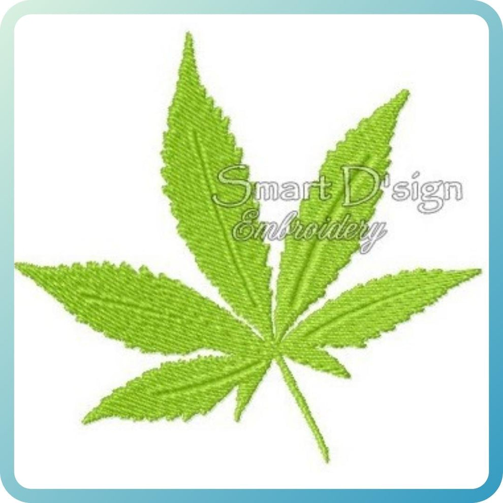 CANNABIS LEAF Machine Embroidery Design – Smart D'sign Embroidery