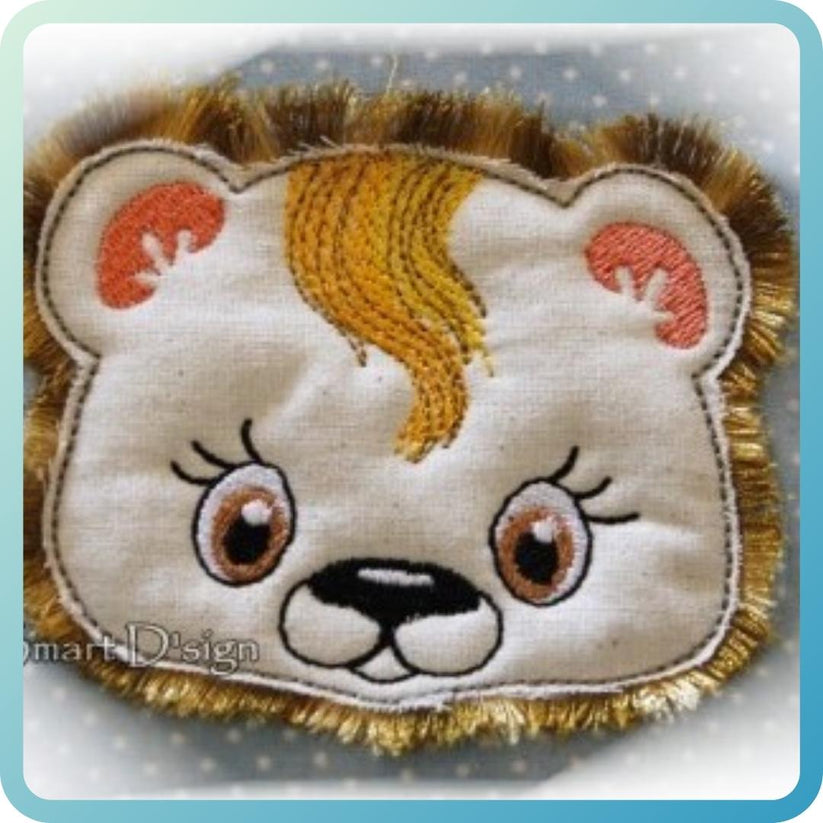 BABY ZOO ANIMAL FRINGE APPLIQUES Set Machine Embroidery Design – Smart ...