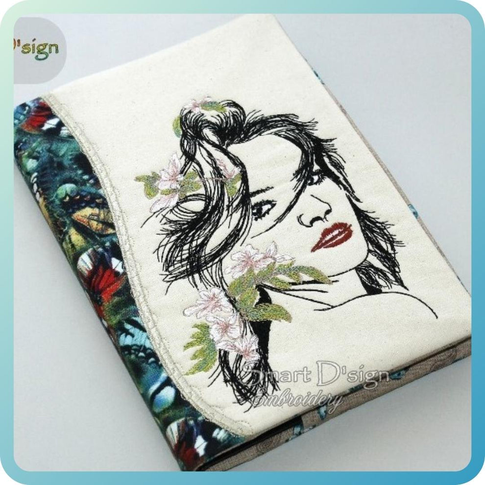 ITH NOTEBOOK COVER CARRIBEAN BEAUTY A5 Machine Embroidery Design ...
