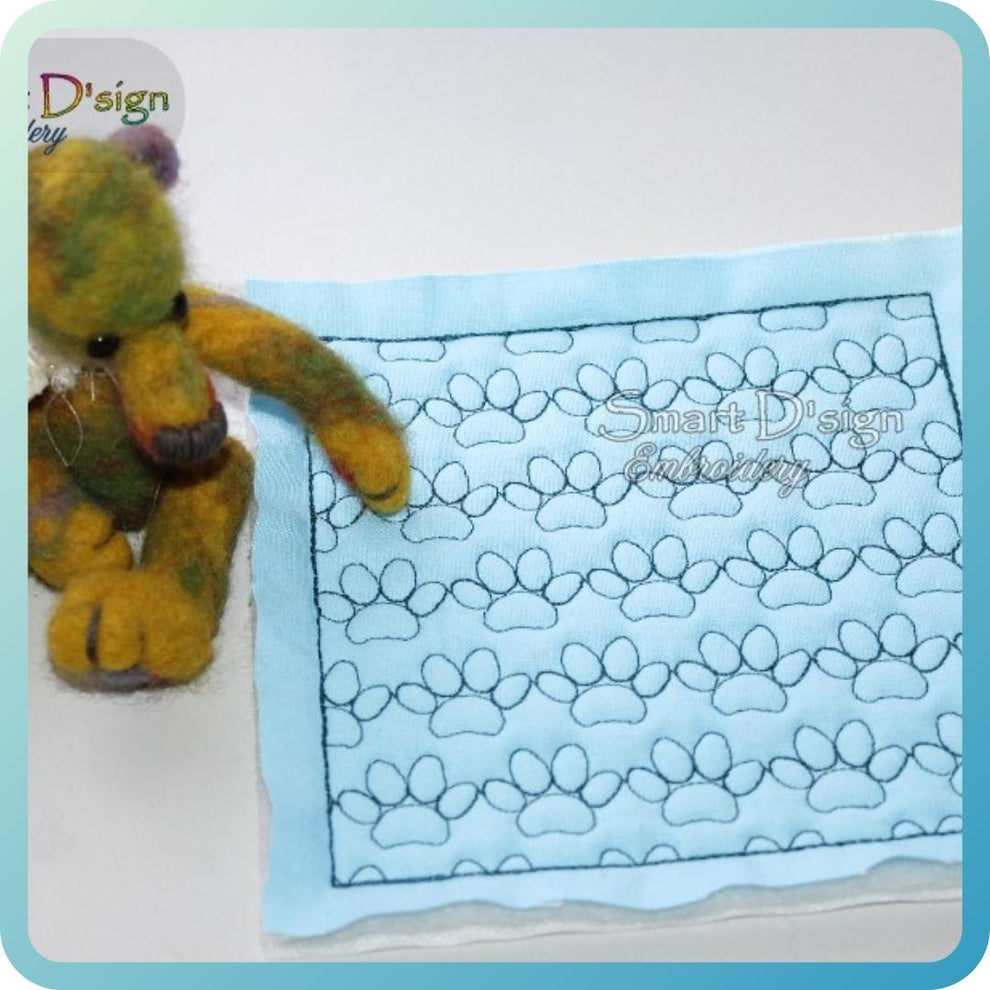 ITH QUILT BLOCK PAW PRINTS - Sashiko Quilt Machine Embroidery Design ...