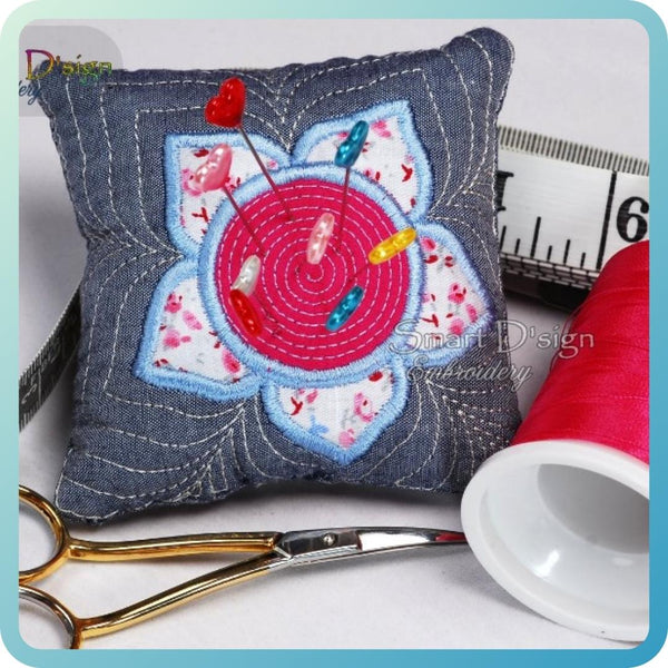 ITH QUILT BLOCK ECHO QUILT FLOWE APPLIQUE - Machine Embroidery Design ...