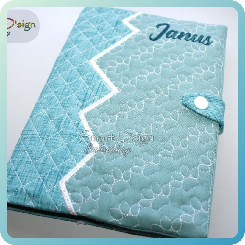ITH PAWS NOTEBOOK COVER A5 Machine Embroidery Design – Smart D'sign ...