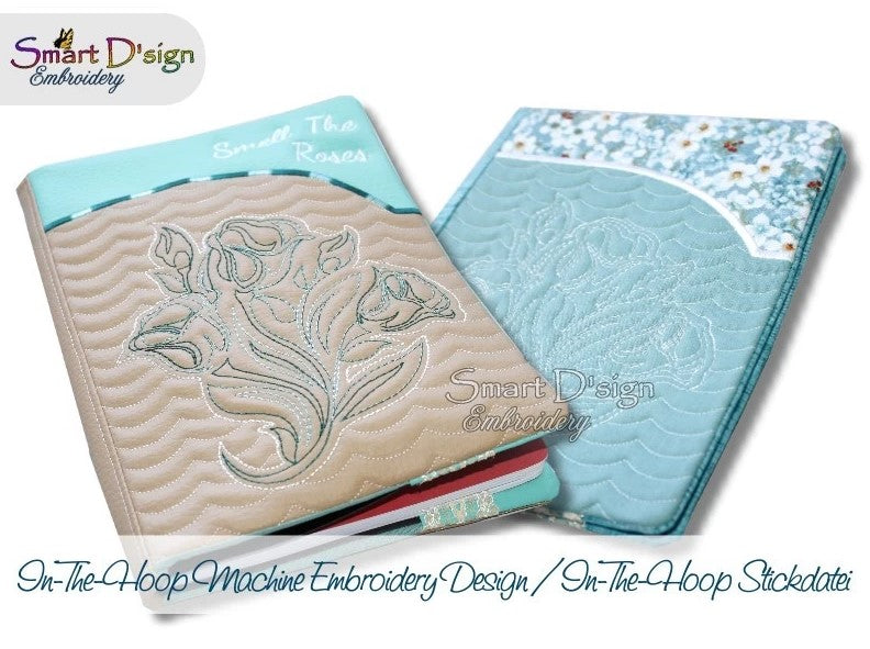 ITH BOOK COVER ROSE Machine Embroidery Design – Smart D'sign Embroidery