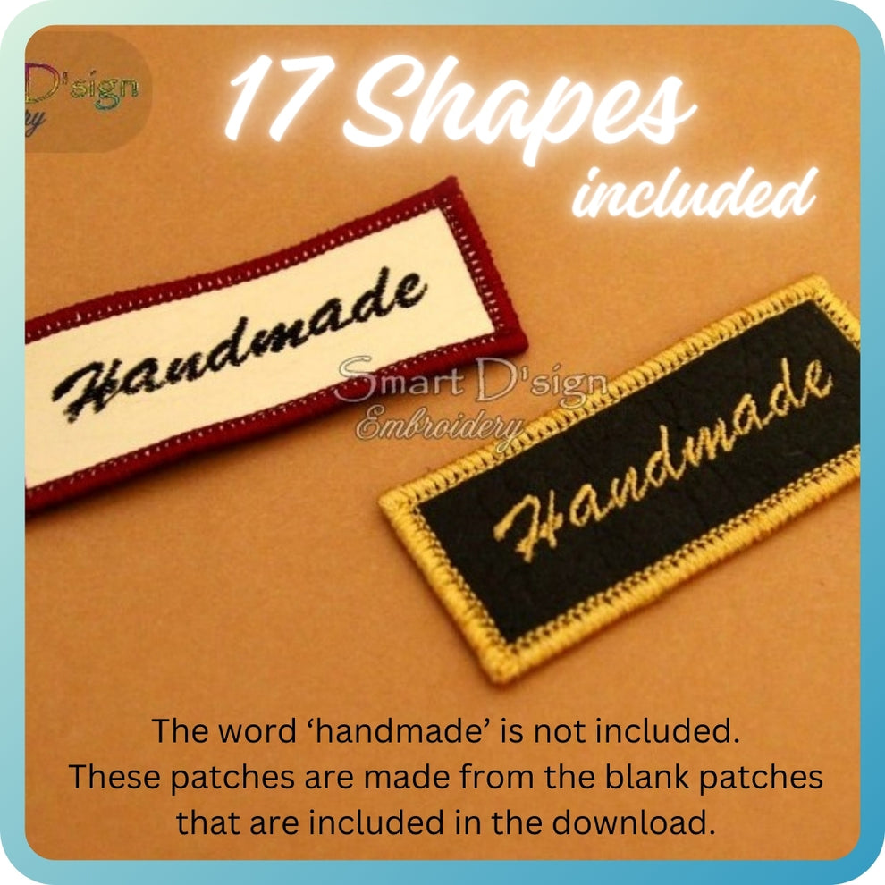 BLANK PATCHES with professional MERROW edge Set Machine Embroidery ...